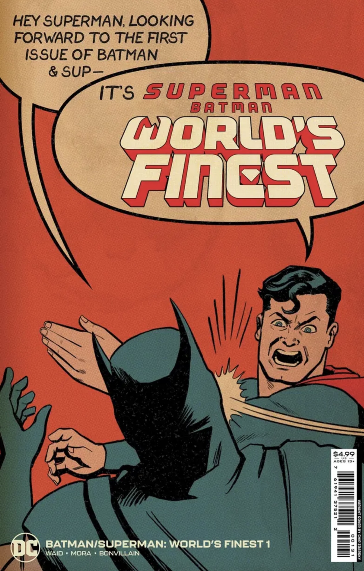Batman/ Superman Worlds Finest #1 1:25 Superman Slaps Batman - $24.99 ...